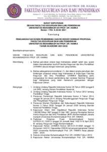 SKP- SK Pembimbing dan Penguji Skripsi - Repository UHAMKA